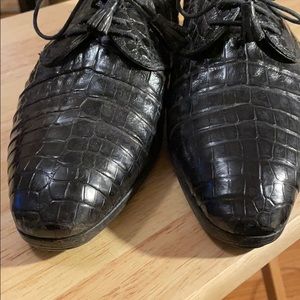 Mauri | Shoes | Vintage Mauri Mens Alligator Black Shoes Sz85 | Poshmark
